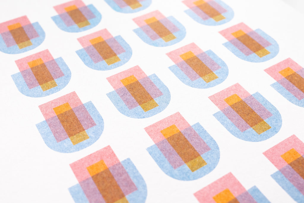 Tranquil Pattern 11x14 Risograph Art Print – Worthwhile Paper