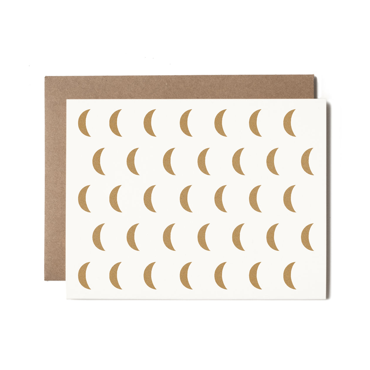 Gold Moon Pattern Riso Printed Card – Worthwhile Paper