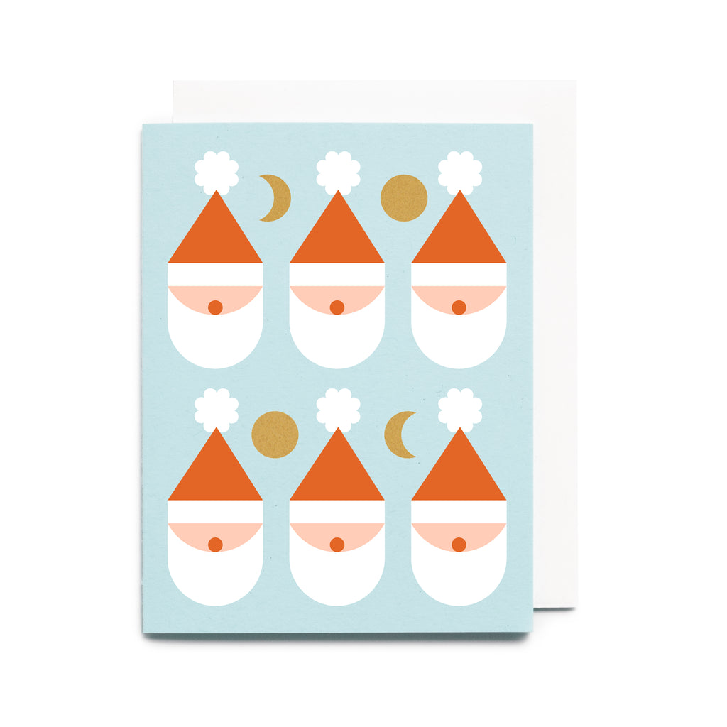 Scandi Santa Screen Printed Christmas Card – Worthwhile Paper
