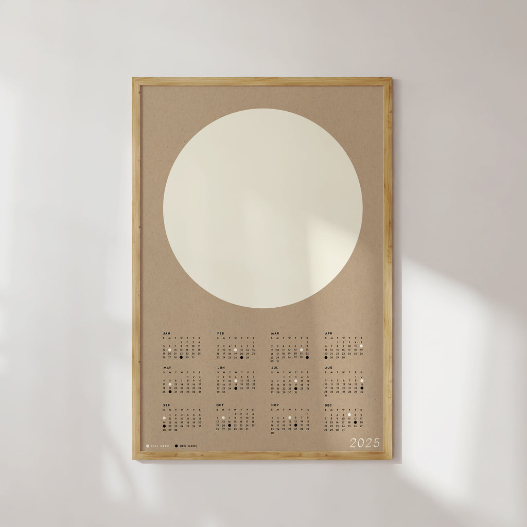 2025 Minimalist Moon Calendar - Neutrals – Worthwhile Paper