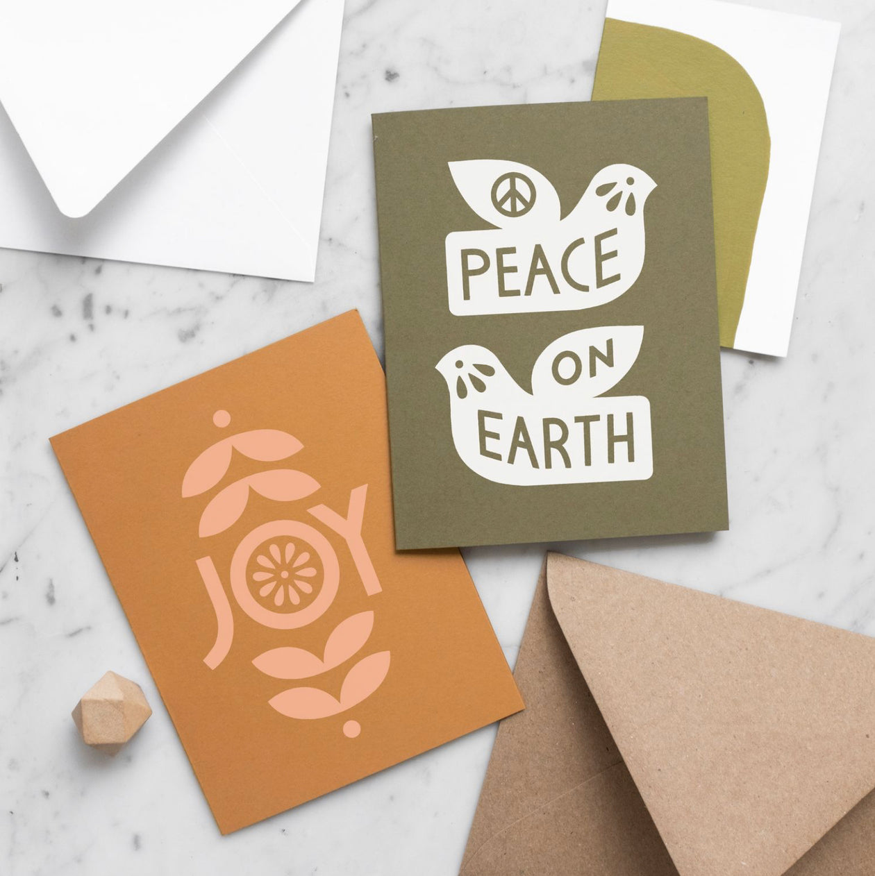 Peace on Earth Screen Printed Holiday Card – Worthwhile Paper