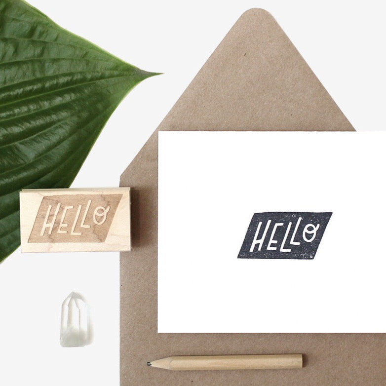 Hello Shape Rubber Stamp – Worthwhile Paper