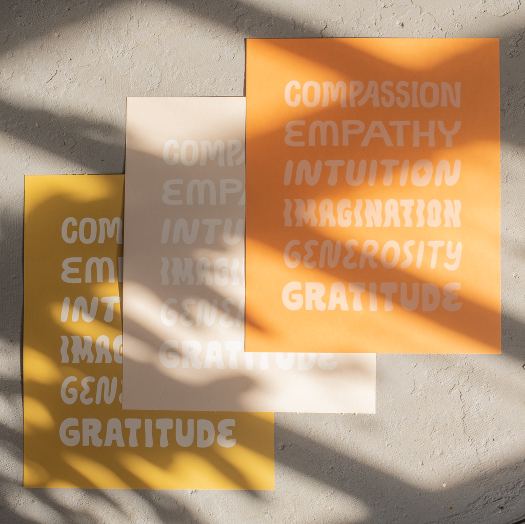 Nice Words 16 x 20 Screen Print - Mist – Worthwhile Paper