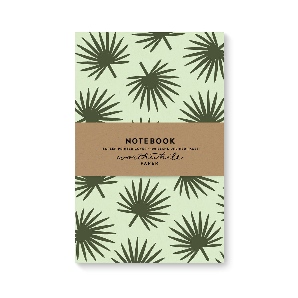 Tropical Palm Leaf Pattern Notebook – Worthwhile Paper
