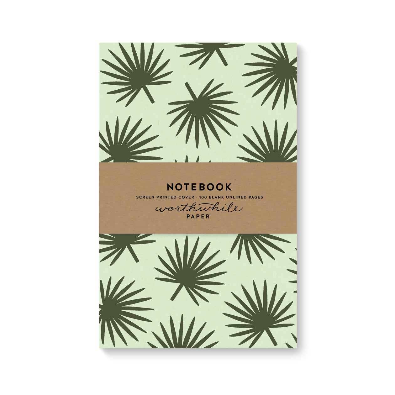 Tropical Palm Leaf Pattern Notebook – Worthwhile Paper