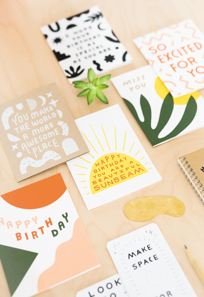 Birthday Sunbeam Screen Printed Card – Worthwhile Paper